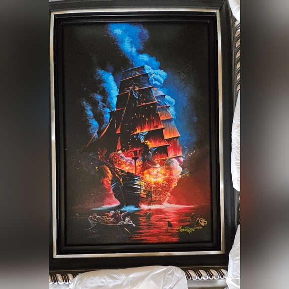 Godard | Art | New Michael Godard Framed Kraken Ship Giclee Hand ...